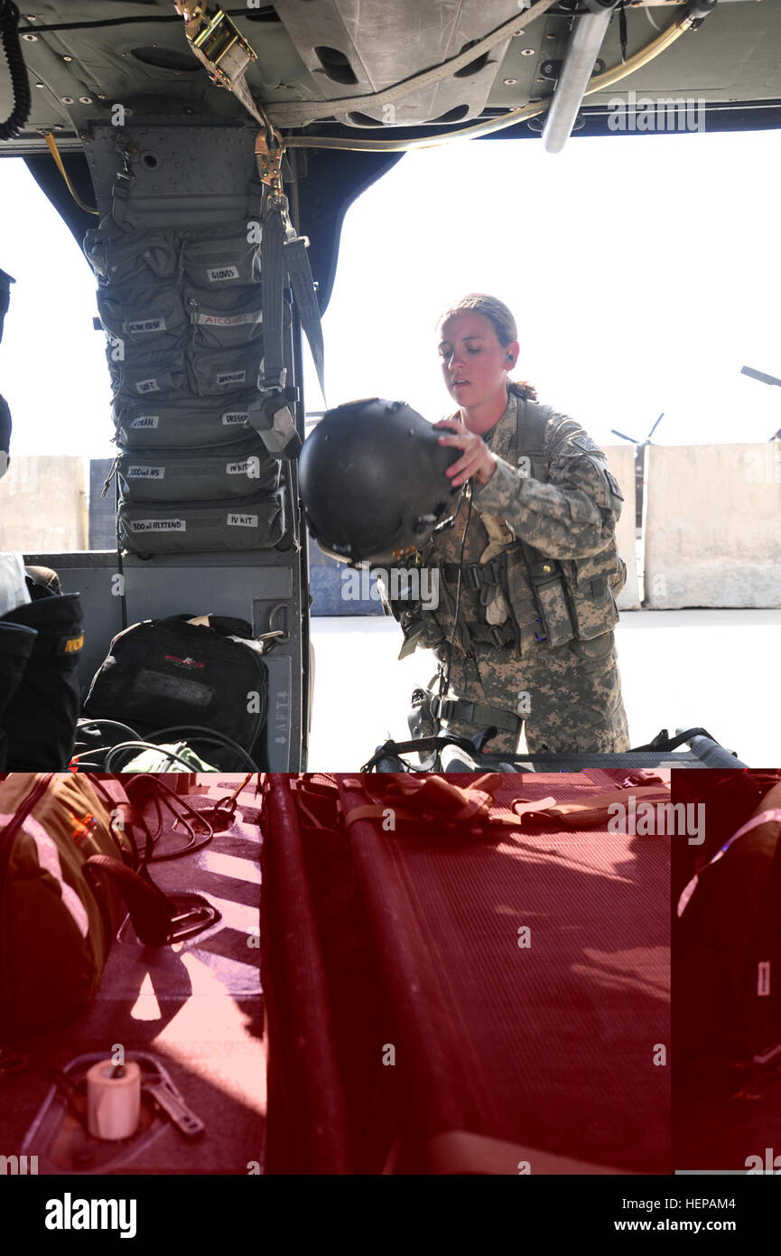 U.S. Army Spc. Morgan Graham, a flight medic with Company C, 5th ...