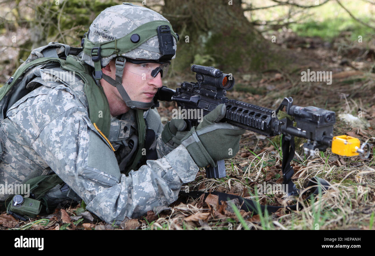 U.S. Army Spc. Jeremy Jones of Headquarters Headquarters Battery, Field ...