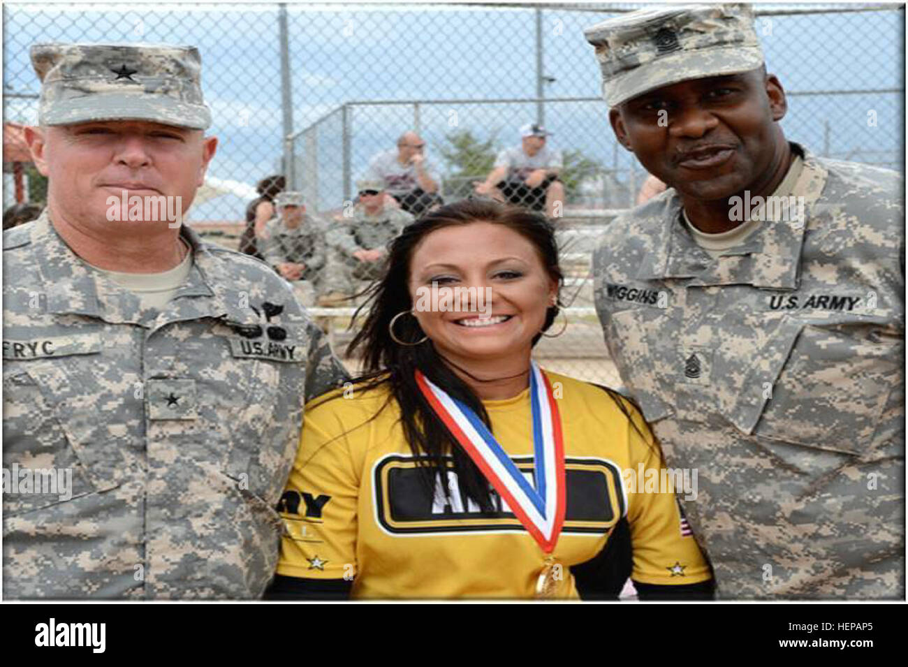 Brig. Gen. Donald G. Fryc and Command Sgt. Maj. Jerome Wiggins, command ...