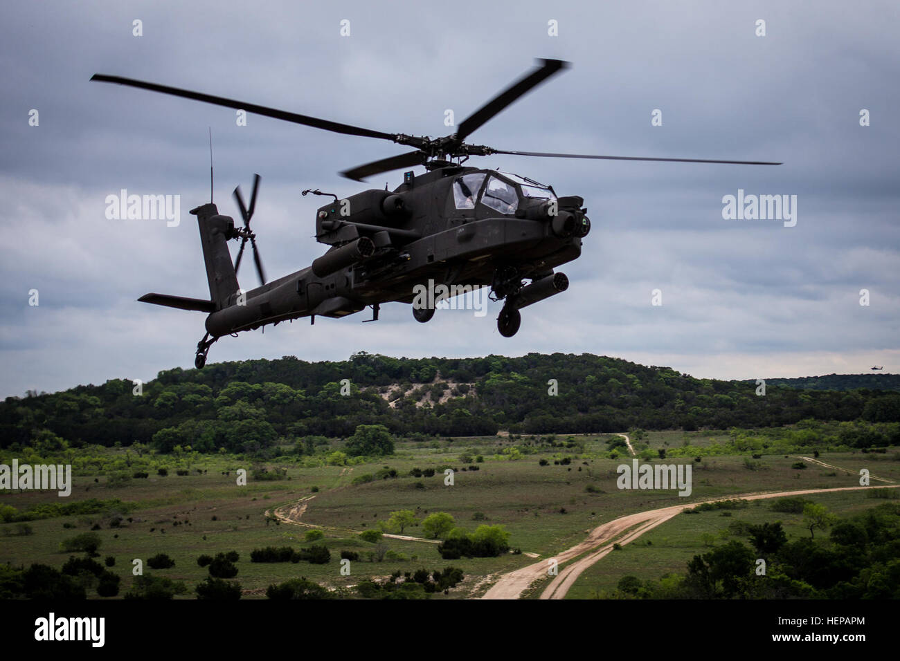 An AH-64D Apache helicopter from the 1-149th Attack-Reconnaissance ...