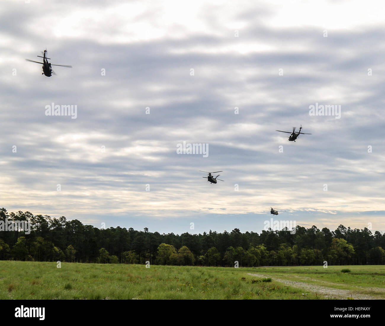 UH-47 Chinooks and UH-60 Black Hawk helicopters from the 10th Combat ...