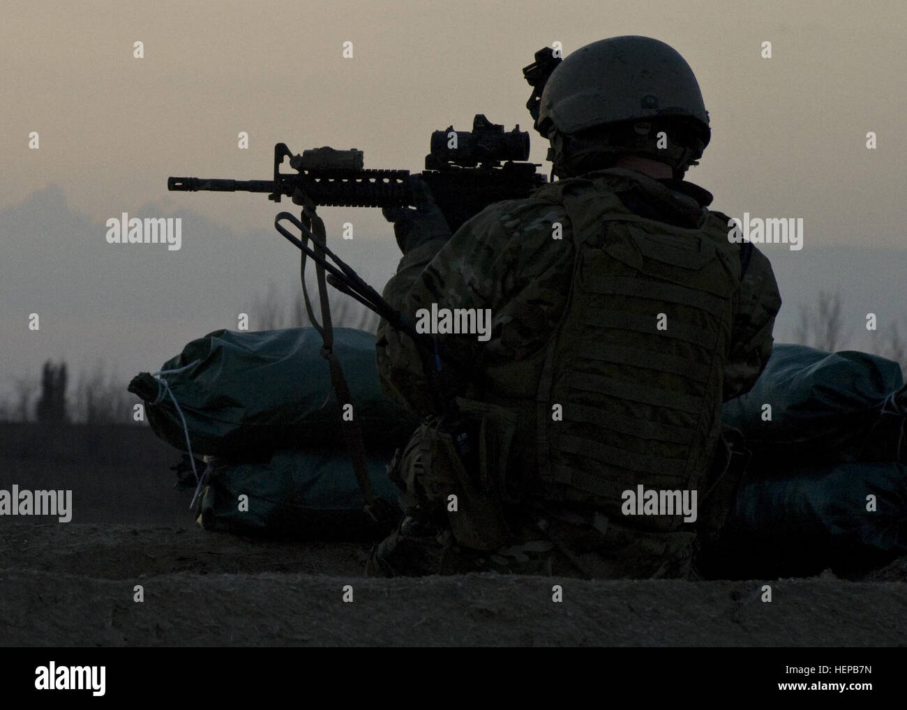 A U.S. Army military information support operations sergeant with ...