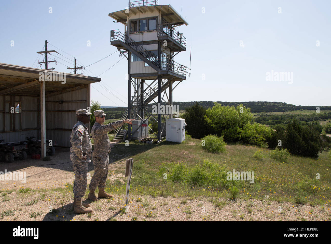 Maj. Gen. Les Simpson, commanding general of the 36th Infantry Division ...
