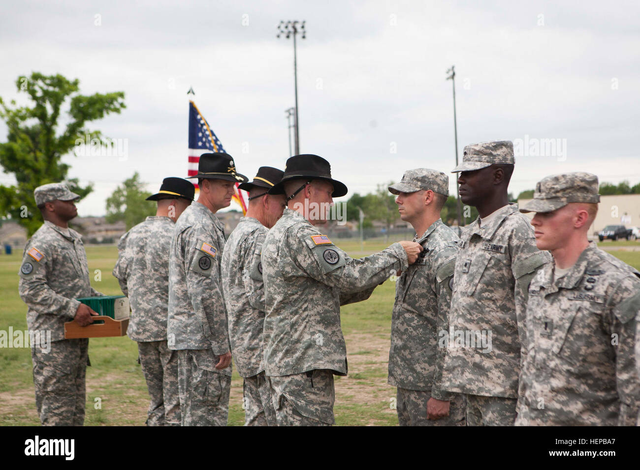 Troopers from 2nd Squadron “Sabre”, 3rd Cavalry Regiment are recognized ...