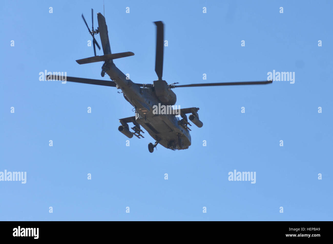 An AH-64 Apache helicopter from 3rd Squadron, 6th Cavalry Regiment ...