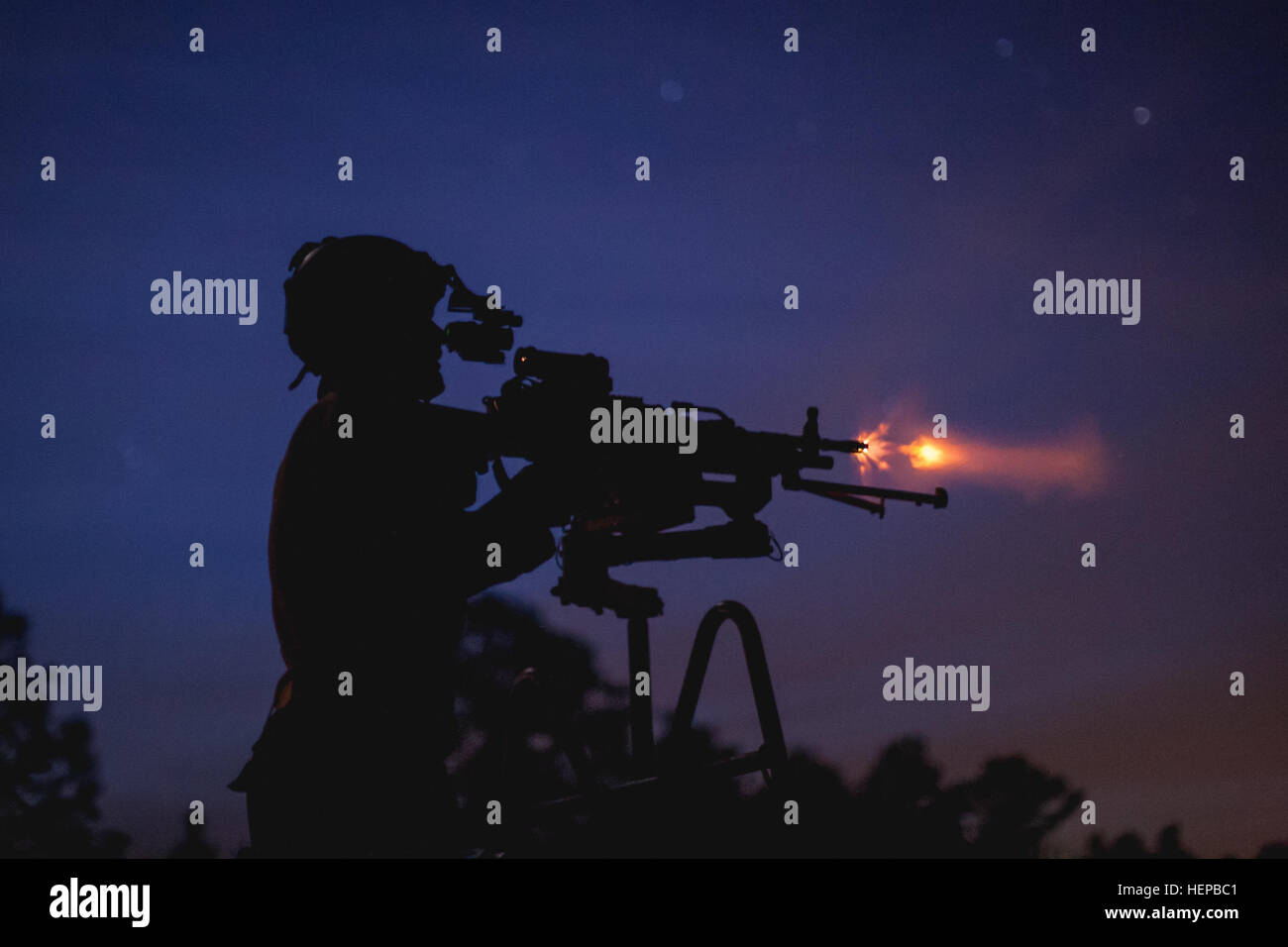 A Chilean special forces soldier fires a U.S. machine gun April 22 ...