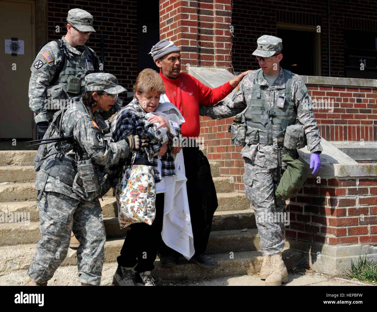 Army Staff Sgt. Julia Stearns (left) and Spc. Stephen Sprague (right ...