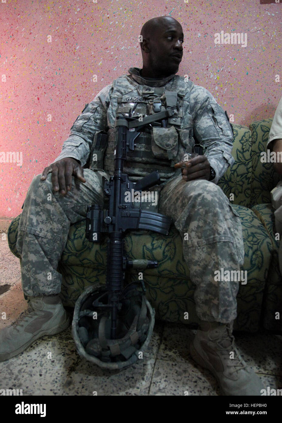 U.S. Army Sgt. Riccardo Gadsby, 422nd Military Police Company attached ...