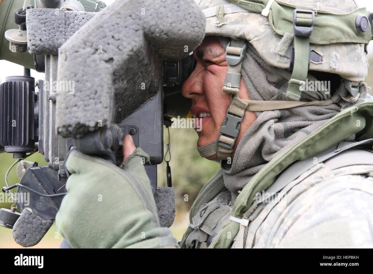 A U.S. Soldier assigned to Bull Troop, 1st Squadron, 2nd Cavalry ...