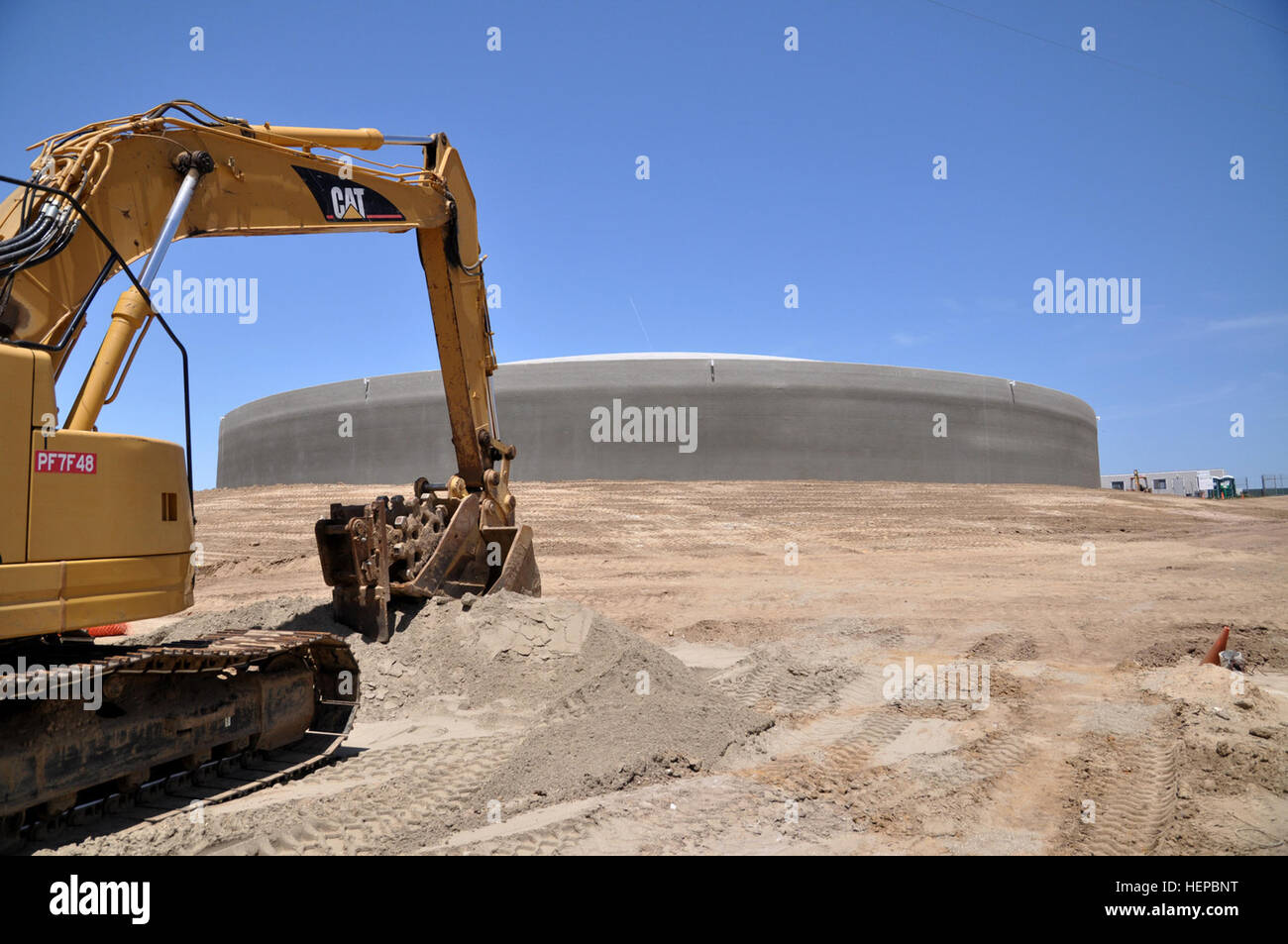 Construction of a second water tank is underway May 11 at Vandenberg ...