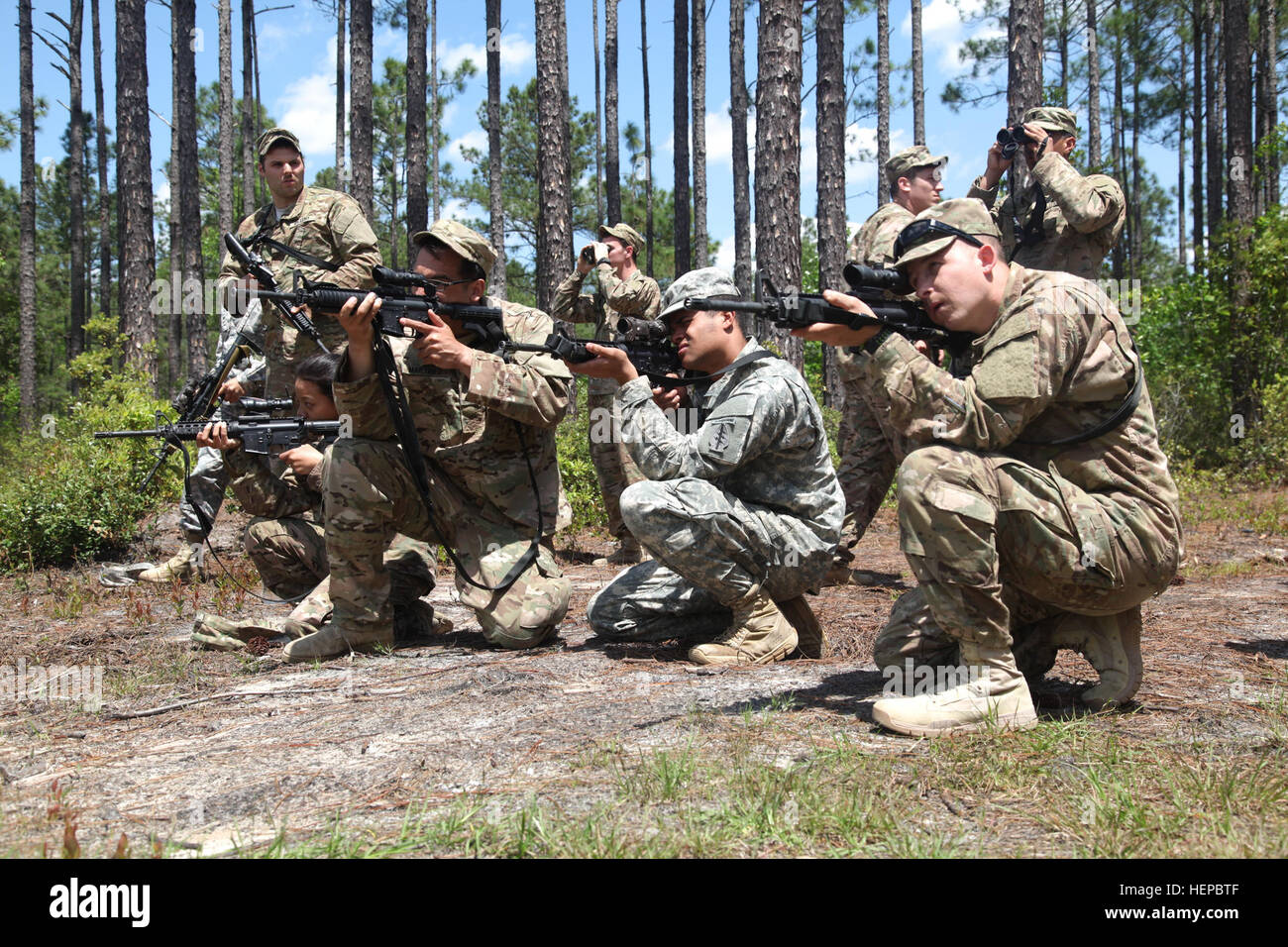 U.S. Army soldiers of Charlie Company, 112th Signal Battalion, conduct ...