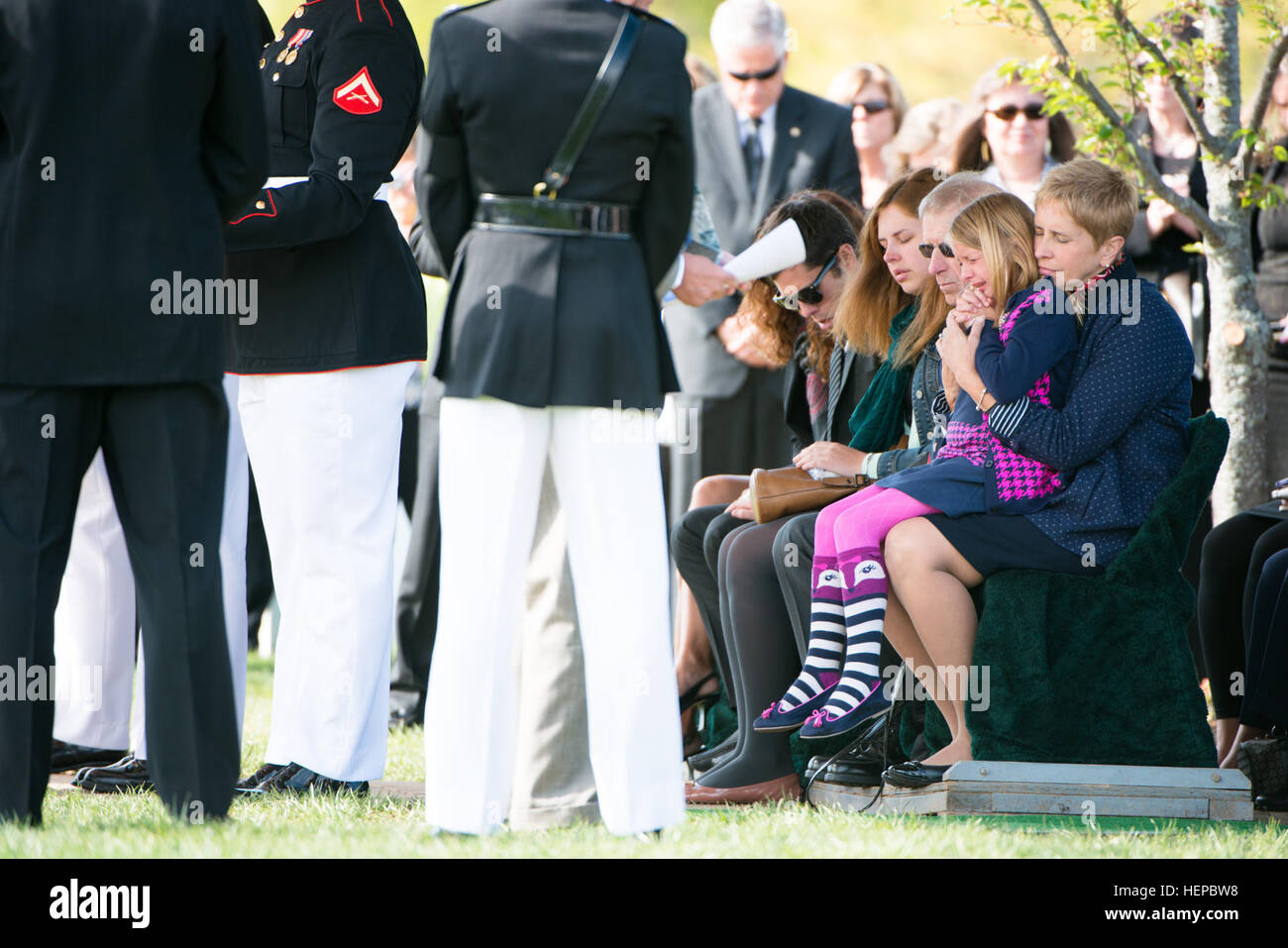 U.S. Marine Corps Maj. Elizabeth Kealey’s mother, right, holds family ...