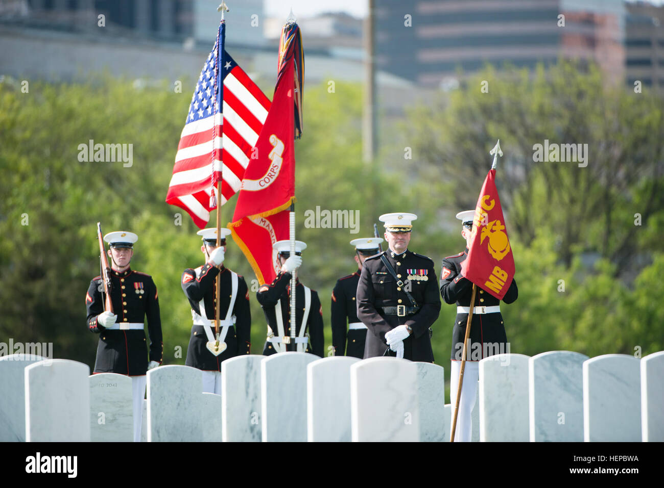 U.S. Marines from Marine Barracks Washington (8th and I) participate in ...