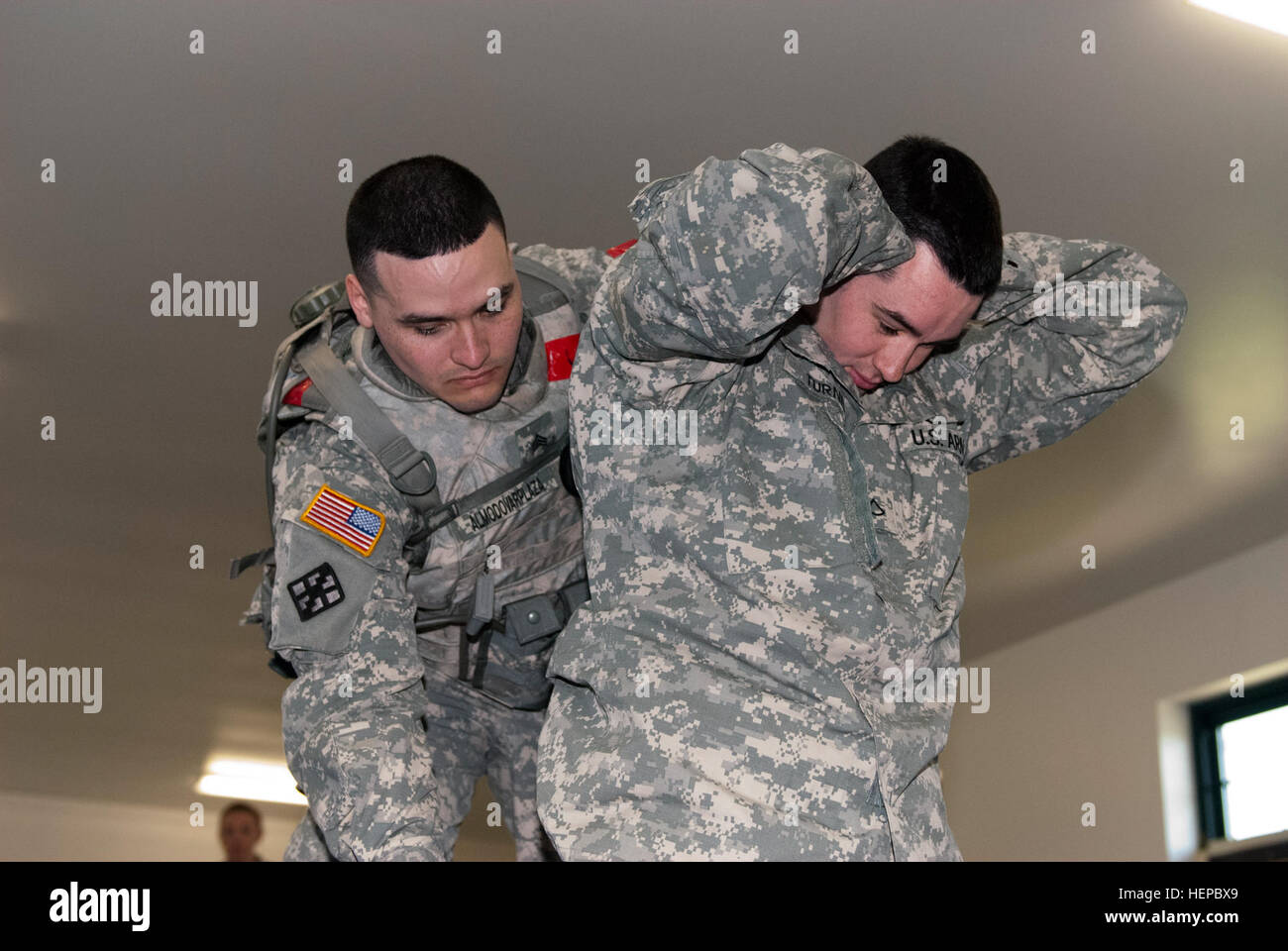 U.S. Army Reserve Sgt. Dennis Almodovar-Plaza, from Archbald, Pa., representing the 412th ...