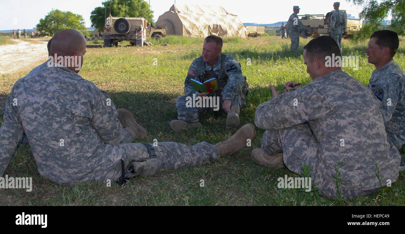 Lt. Col. Andrew Short (center), commander, 91st Engineer Battalion, 1st ...