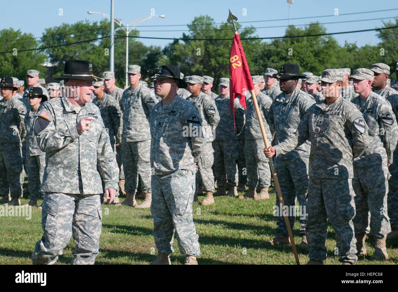 Maj. Gen. Michael Bills, commander of the 1st Cavalry Division, speaks ...