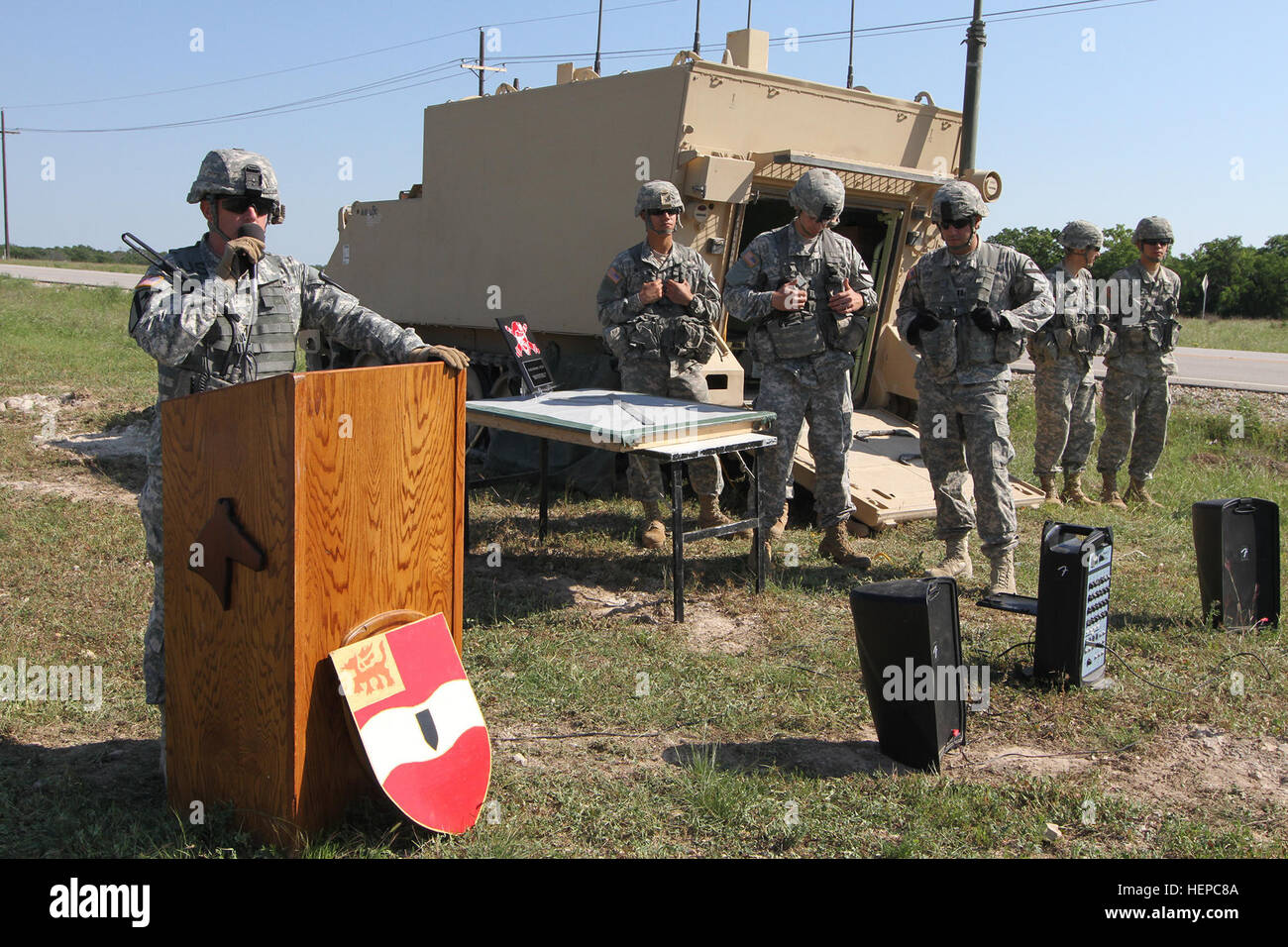 Lt. Col. Douglas Hayes, commander, 1st Battalion, 82nd Field Artillery ...