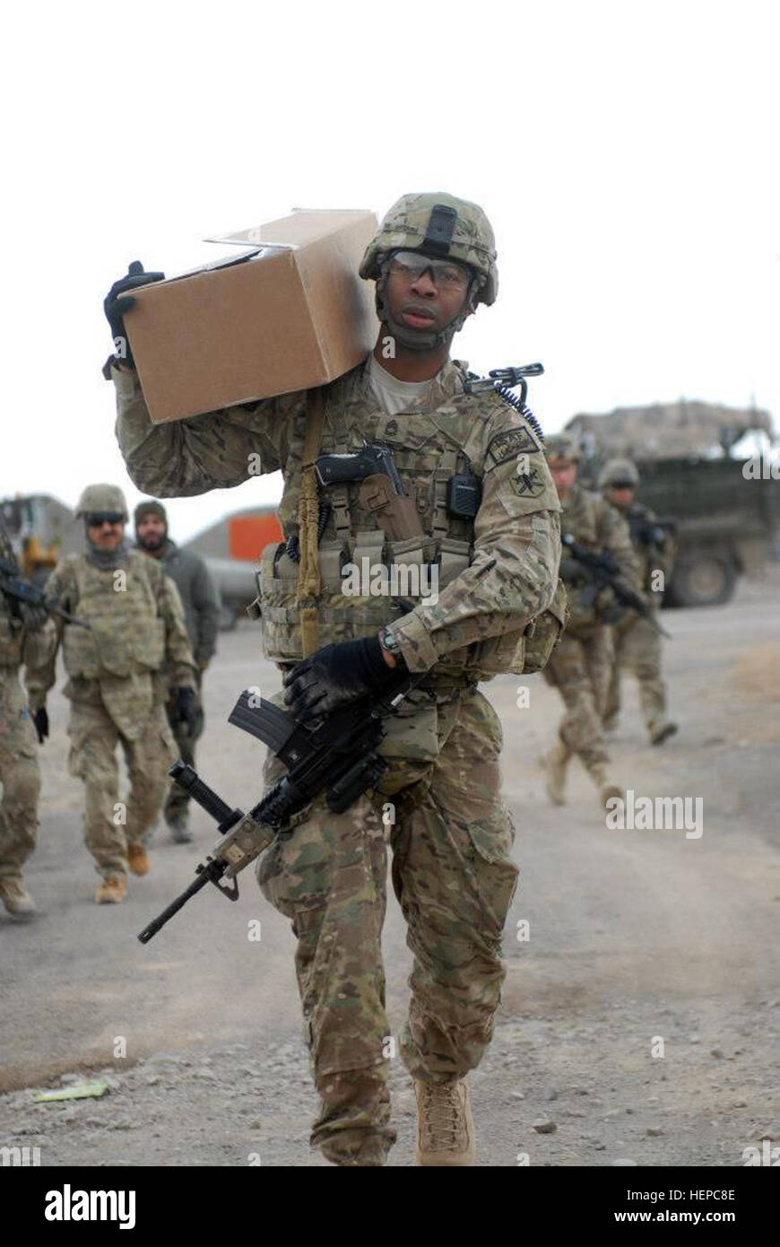 Sgt. First Class Waters, a member of the 82nd Civil Affairs team ...