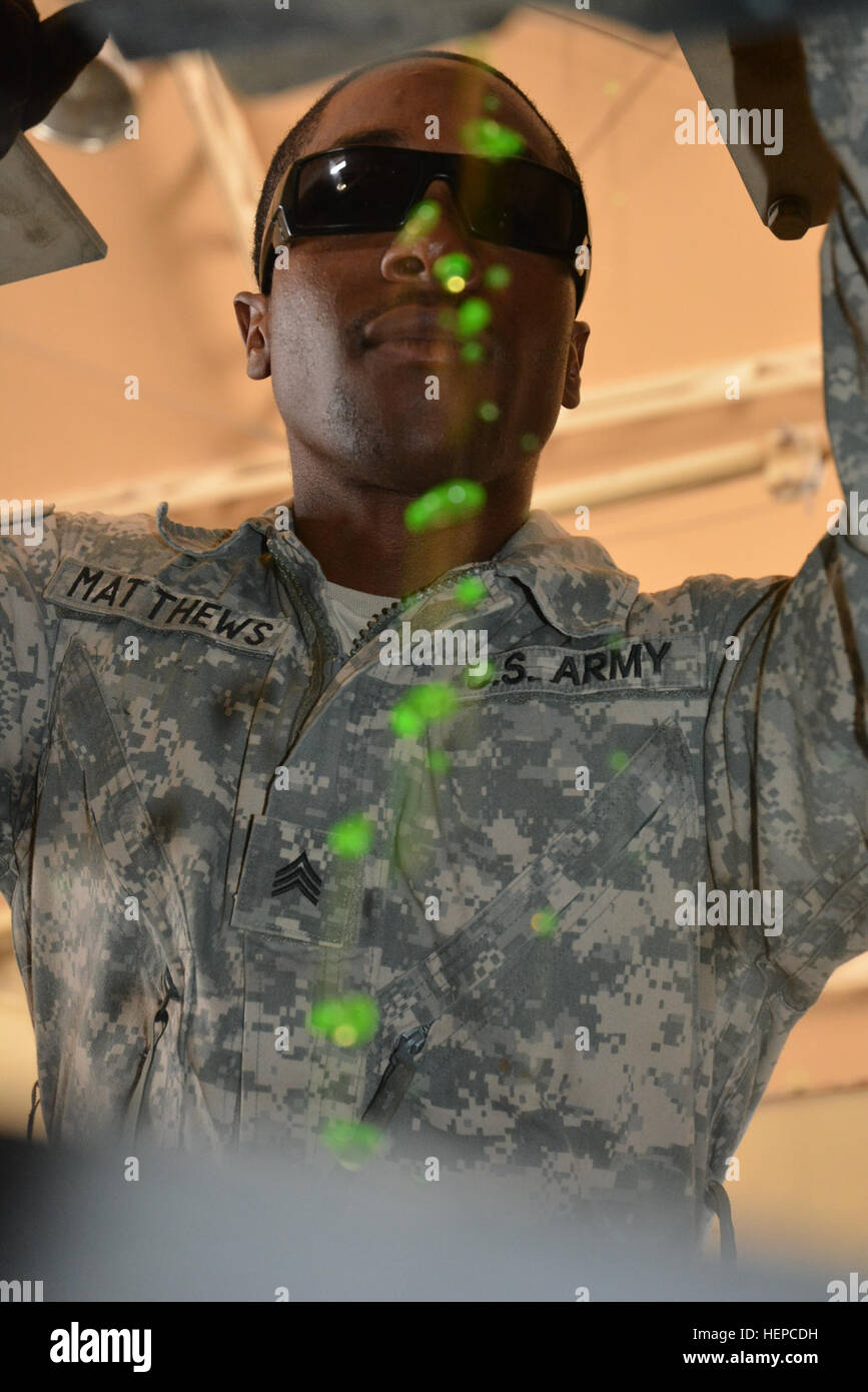 Sgt. Malik Matthews, assigned to 32nd Composite Truck Company, 541st ...