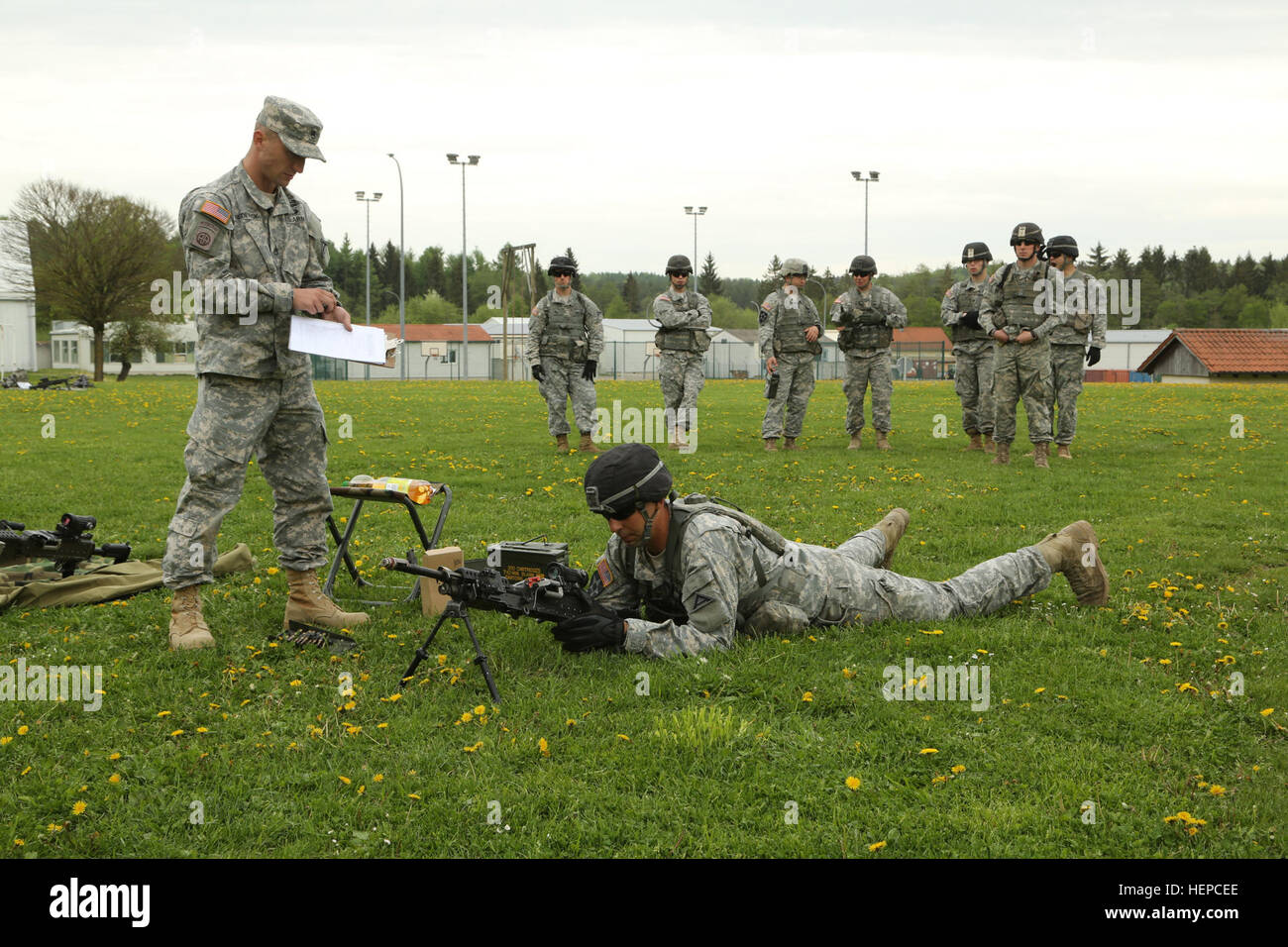 U.S. Army Sgt. Ryan Kastris, center, of Bravo Company, 1st Battalion ...