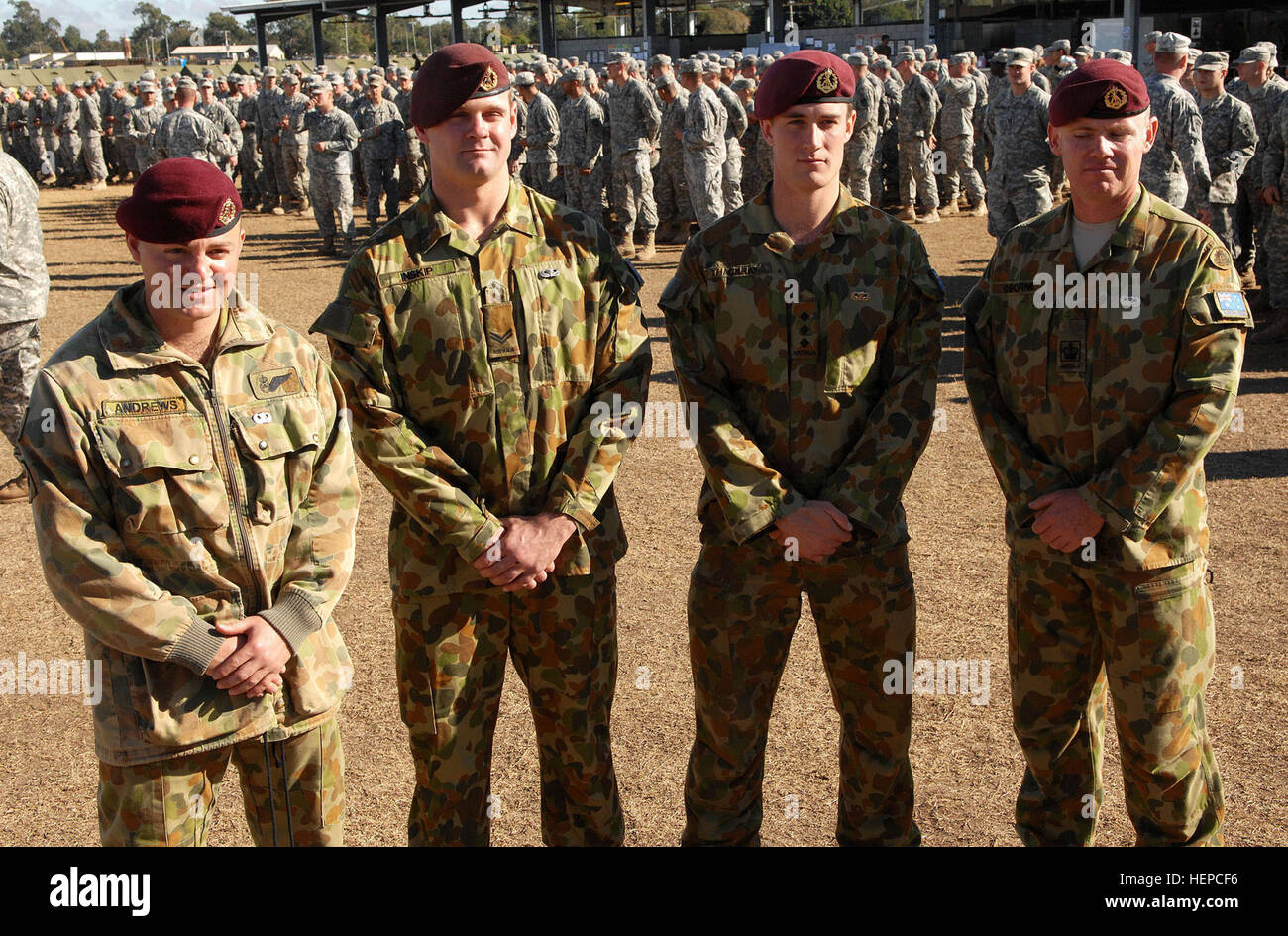 Australian Defence Force personnel Cpl. Ryan Andrews, Cpl. Patrick ...