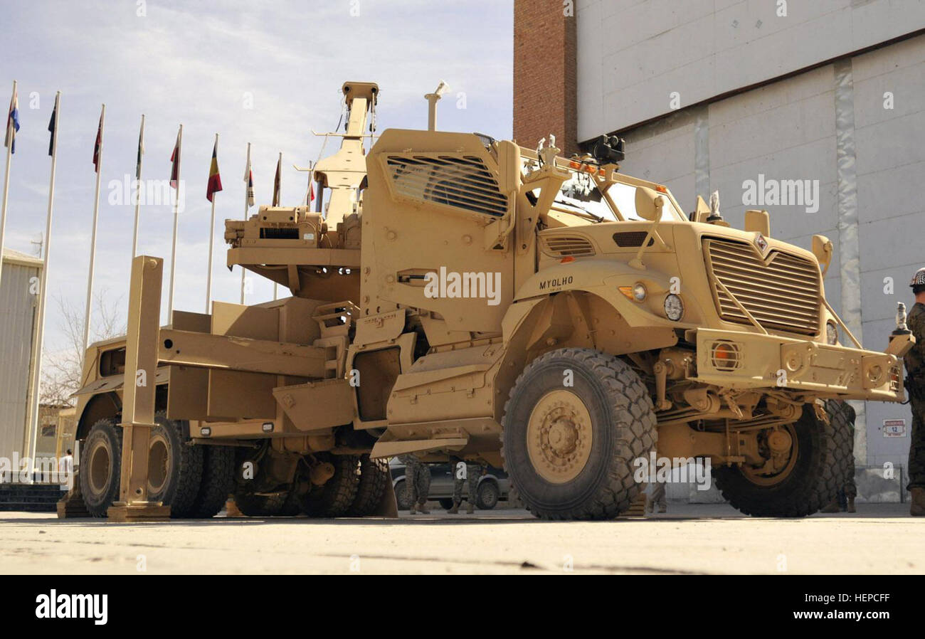 The M1249 military recovery vehicle is on display during its debut at ...