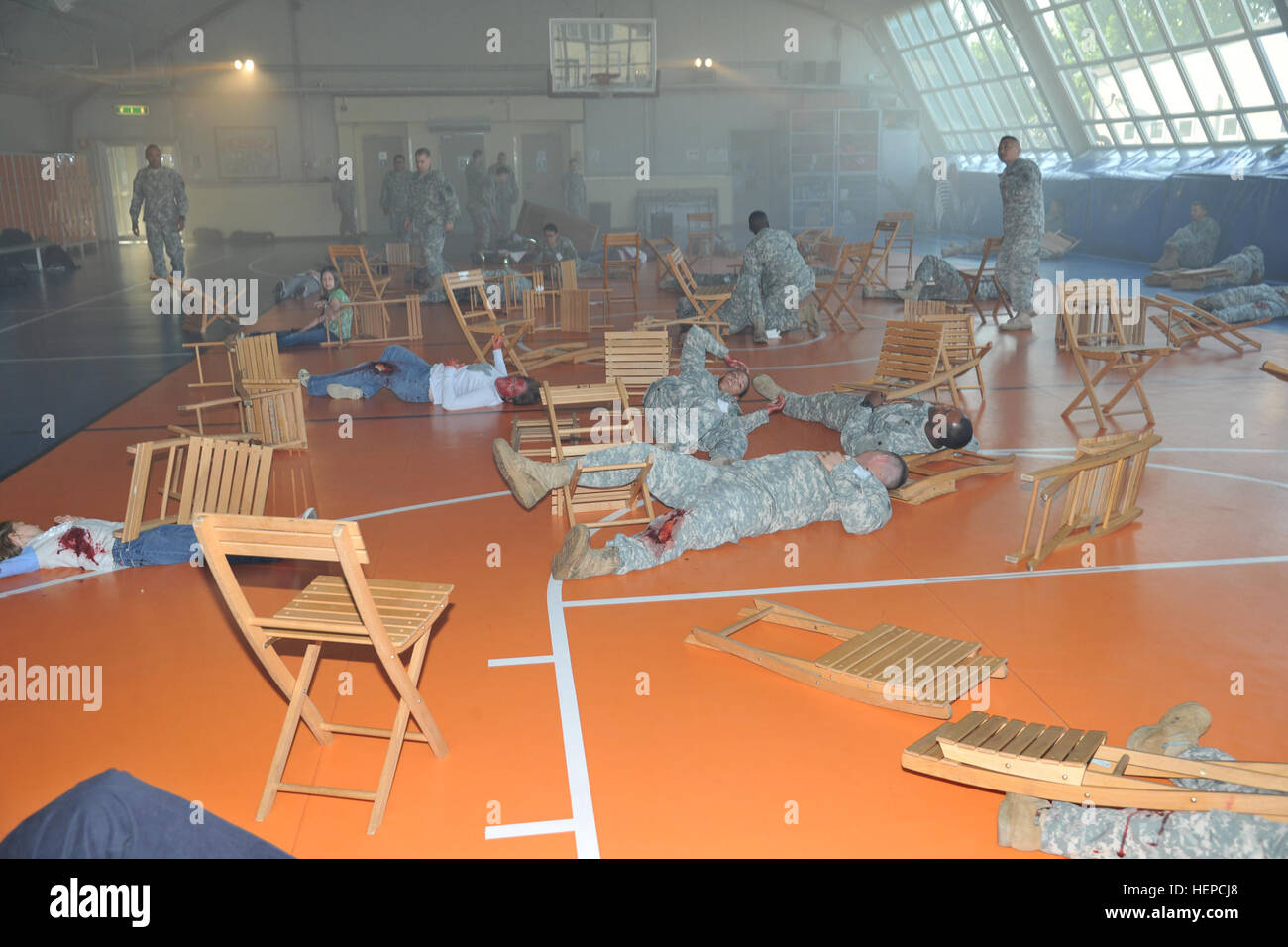 At the Lion Response exercise, the Vicenza Military Community conducted ...