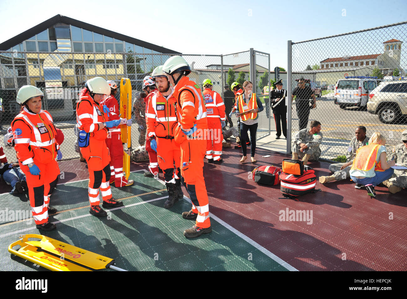 At the Lion Response exercise, the Vicenza Military Community conducted ...