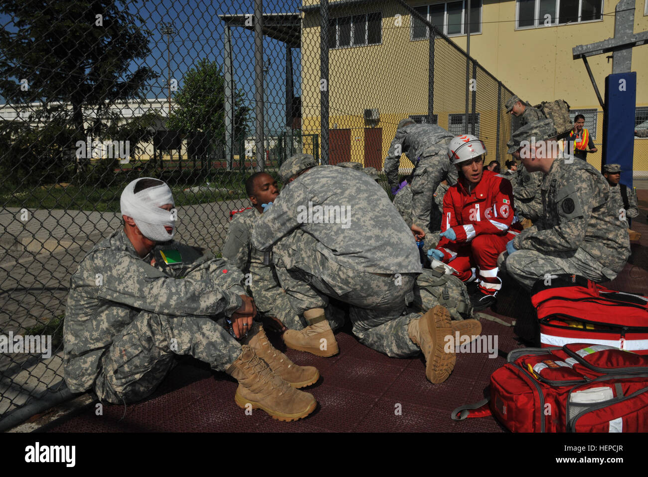 At the Lion Response exercise, the Vicenza Military Community conducted ...