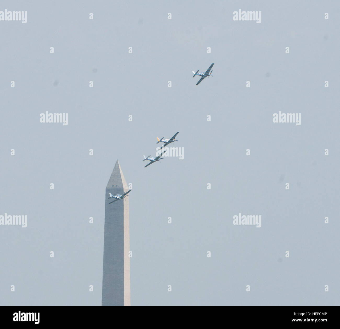 World War II era planes fly over Washington, D.C., on the anniversary ...