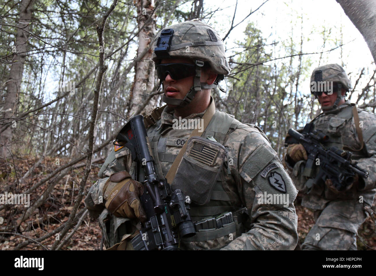Paratroopers with Dog Company, 3rd Battalion (Airborne) 509th Infantry ...
