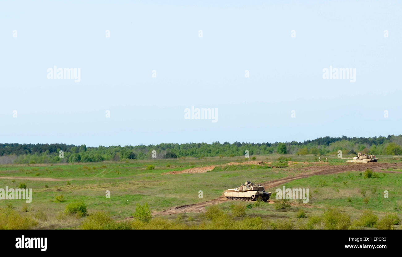 Tank crews assigned to Company D, 2nd Battalion, 7th Infantry Regiment ...