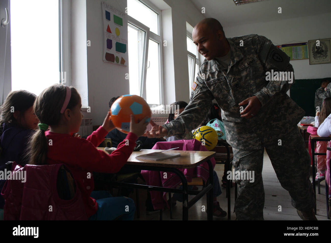U.S. Army Sgt. 1st Class Kevin Lindquist, a medical platoon sergeant ...