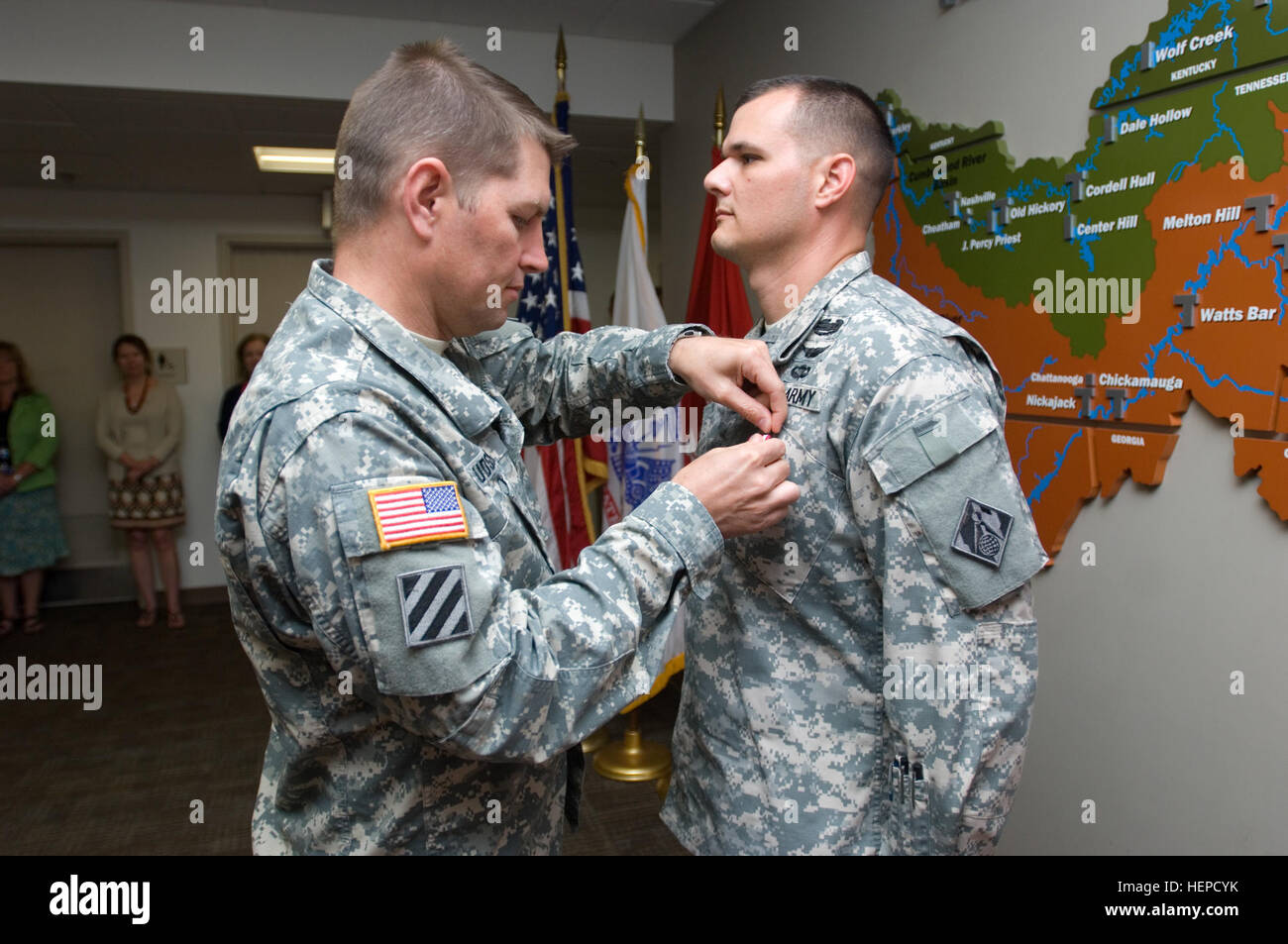 Lt. Col. John L. Hudson (Left), U.S. Army Corps of Engineers Nashville ...