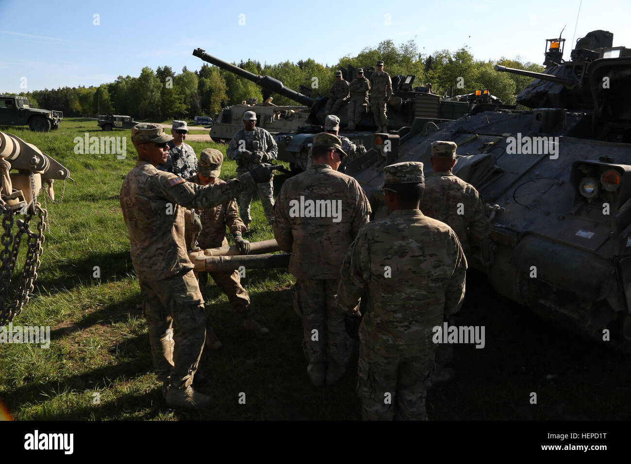 U.S. Army Sgt. Antonio Arroyo, left, of 3rd Battalion, 69th Armored ...