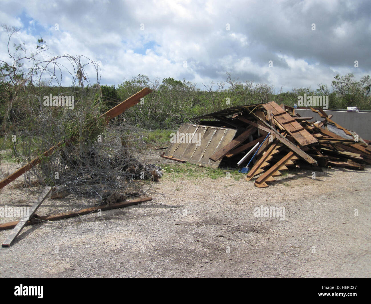 Debris from non-mission critical infrastructure destroyed by Typhoon ...