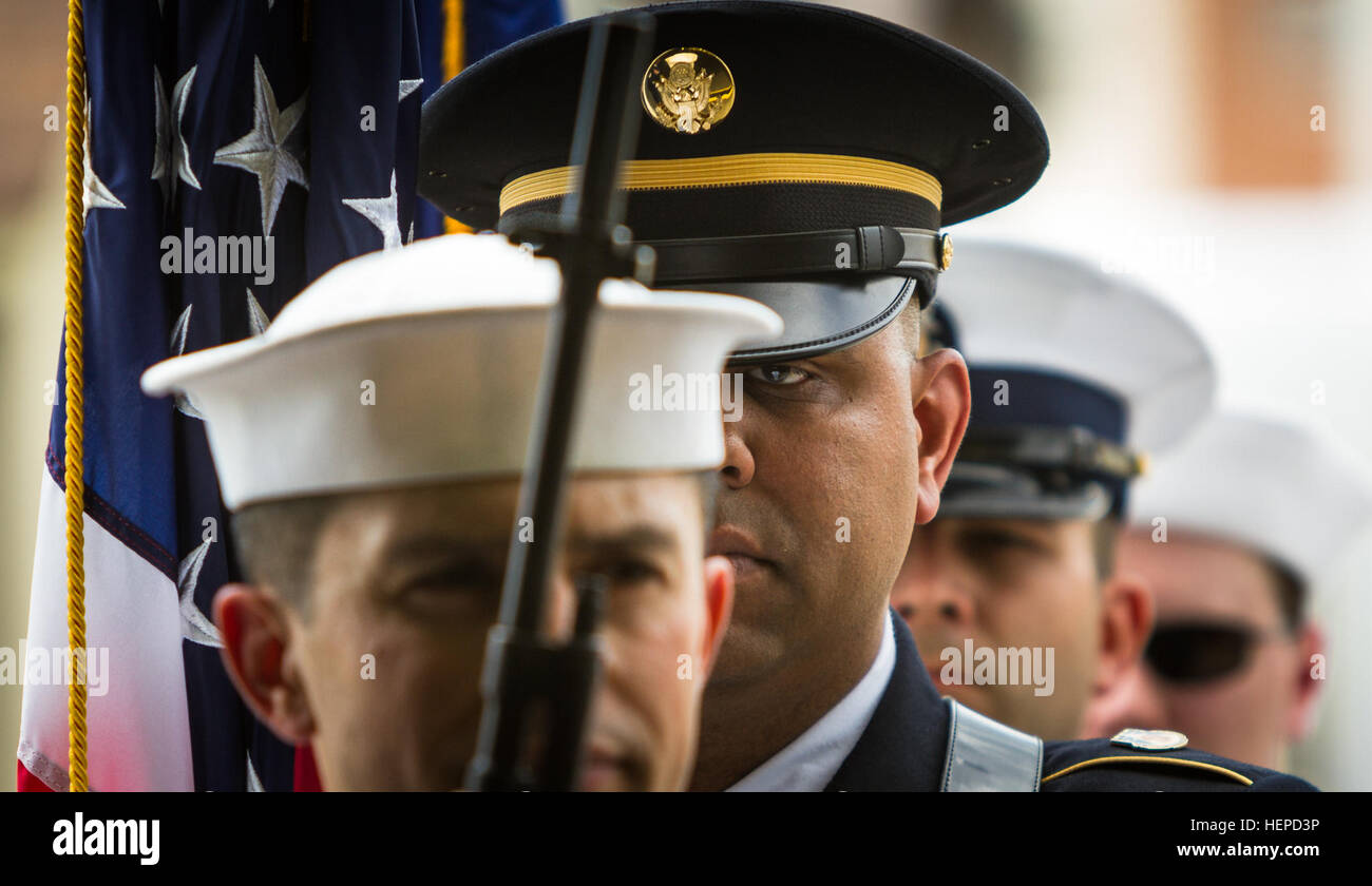 Joint Service Color Guards prepare for the 29th annual Massing of the ...