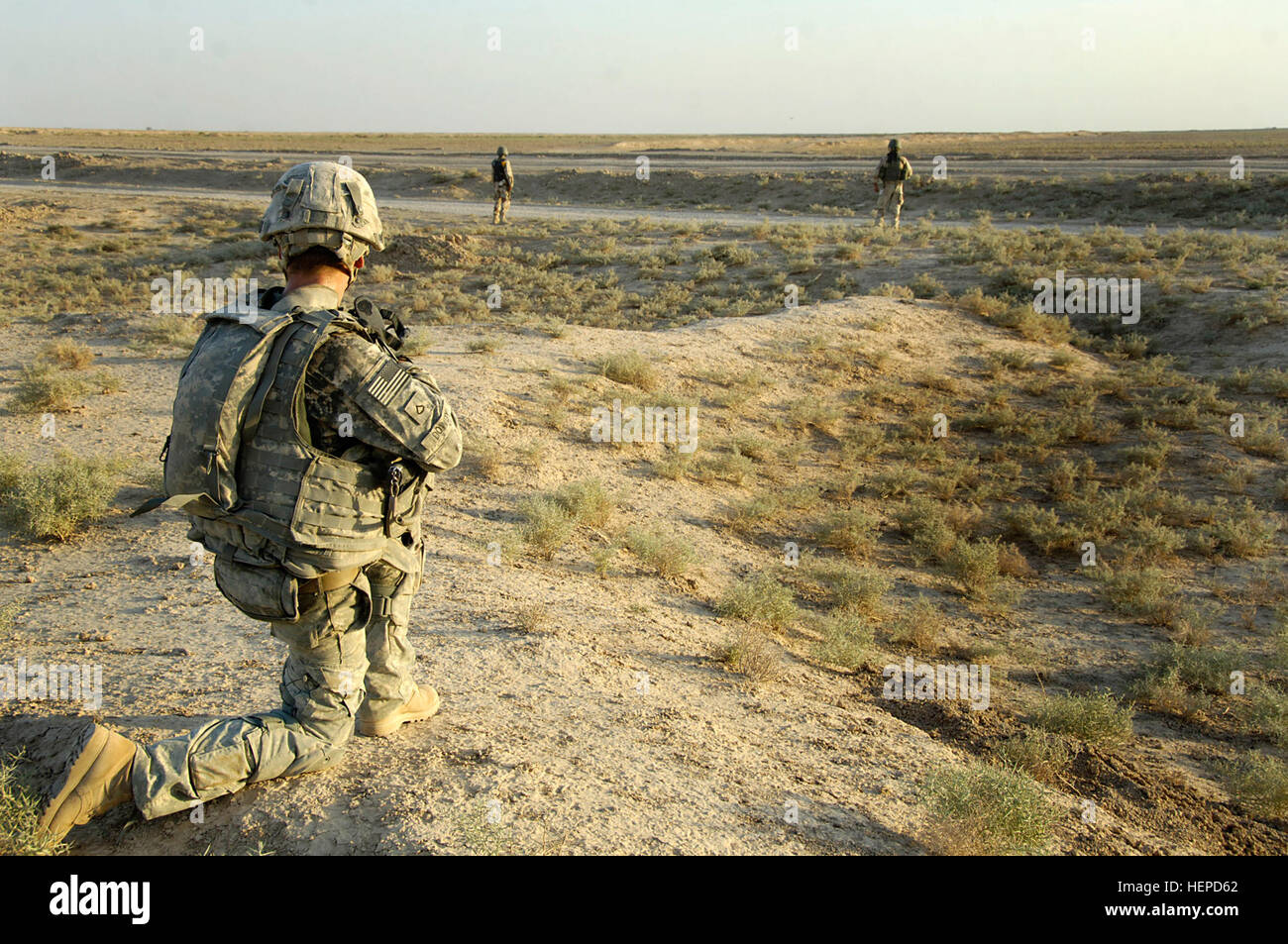 A U.S. Army Soldier from Alpha Company, Task Force 1-35 Armor, 2nd ...