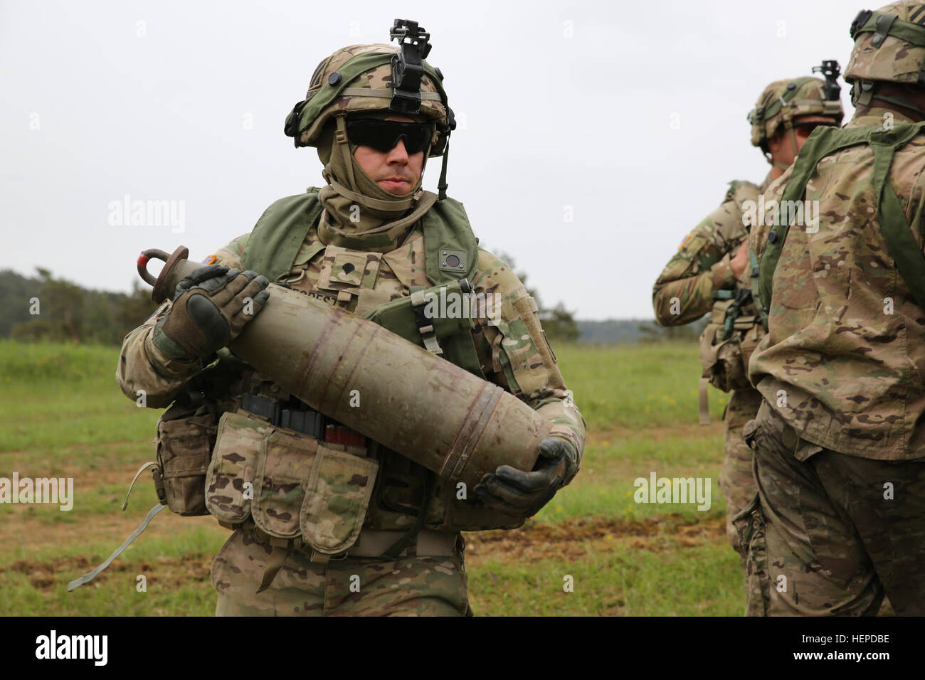 A U.S. Soldier of Fox Company, 1st Battalion, 41st Field Artillery ...