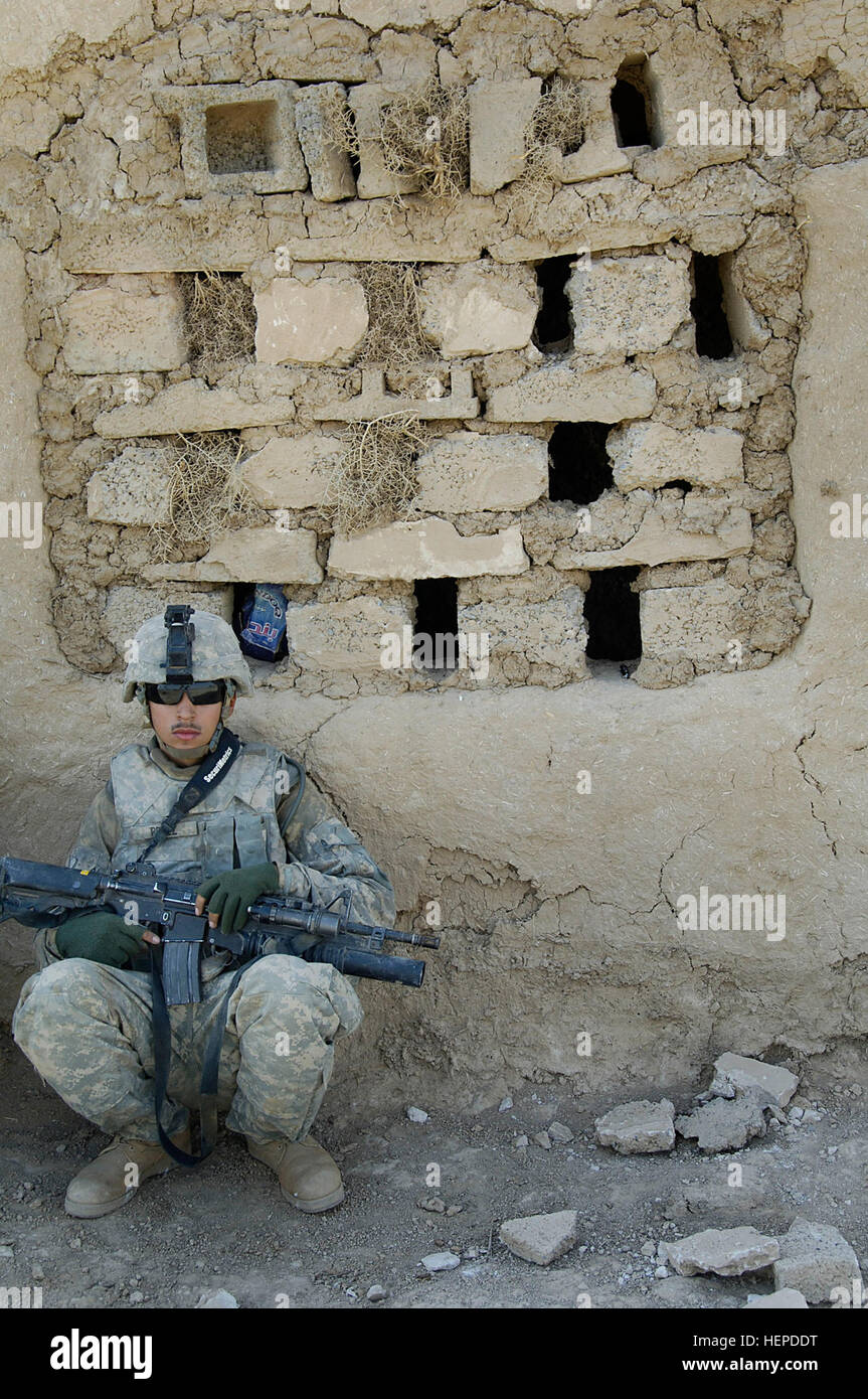 U.S. Army Spc. Joseph Perez, Combat Observation Liaison Team assigned ...