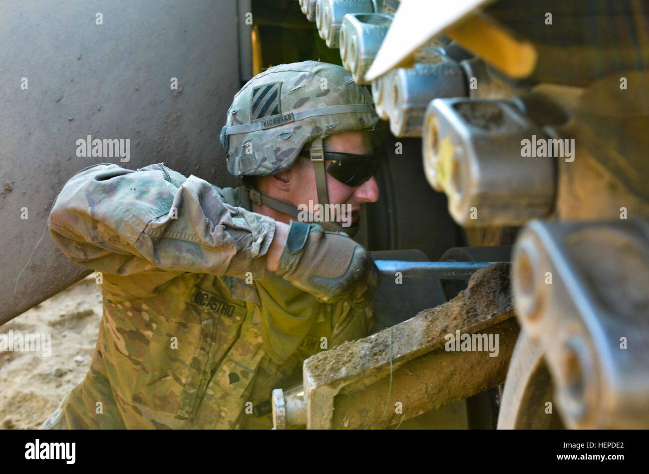 Spc. Anthony D. Nicastro, a M1A2 Abrams Main Battle Tank gunner ...