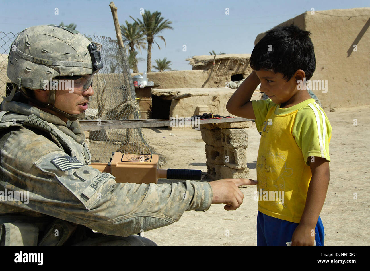 U.S. Army Spc. Paul Barton, Combat Observation Liaison Team assigned to ...