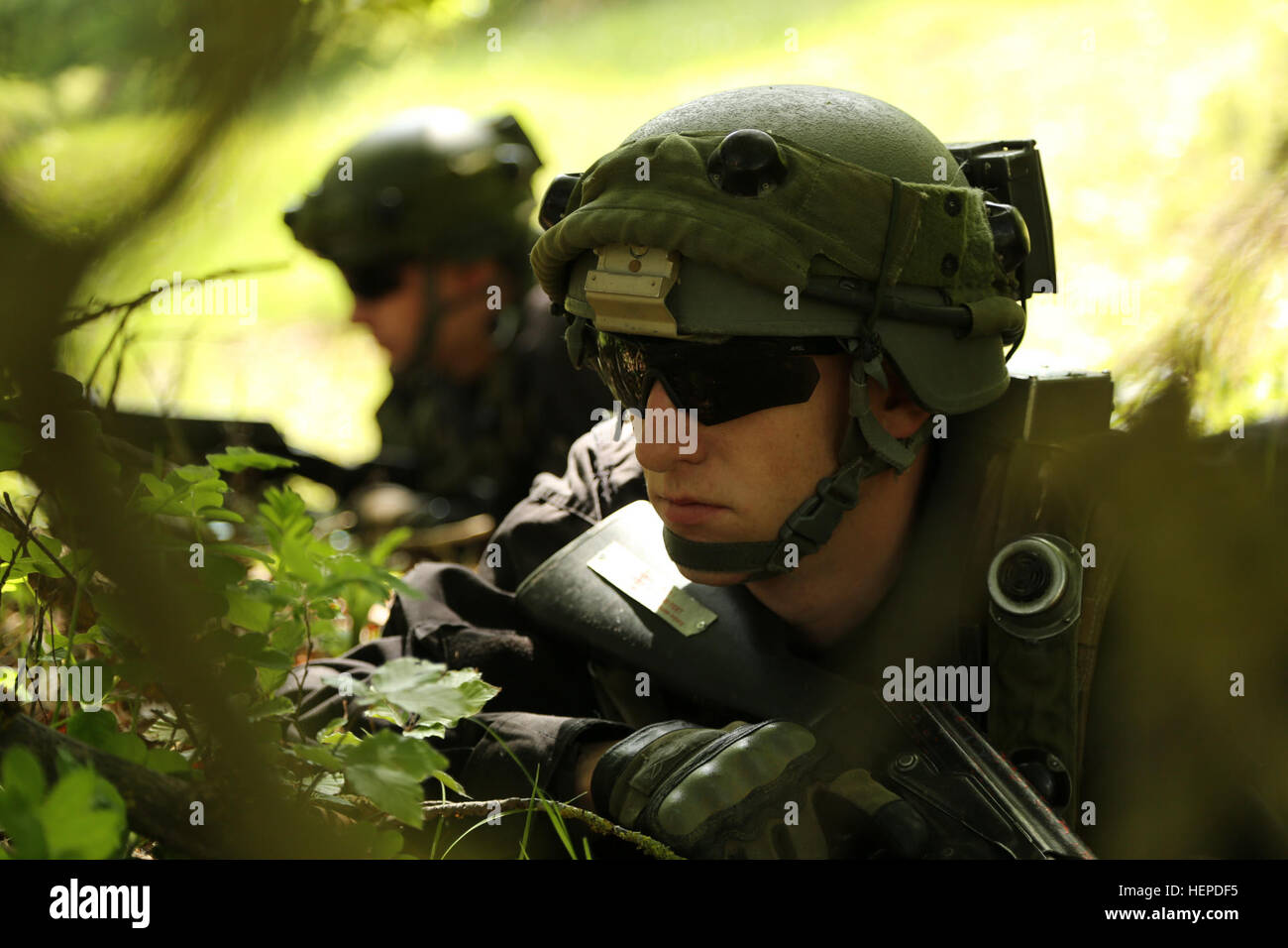 U.S. Army Pfc. Aaron Sutherland of Alpha Company, 1st Battalion, 4th ...