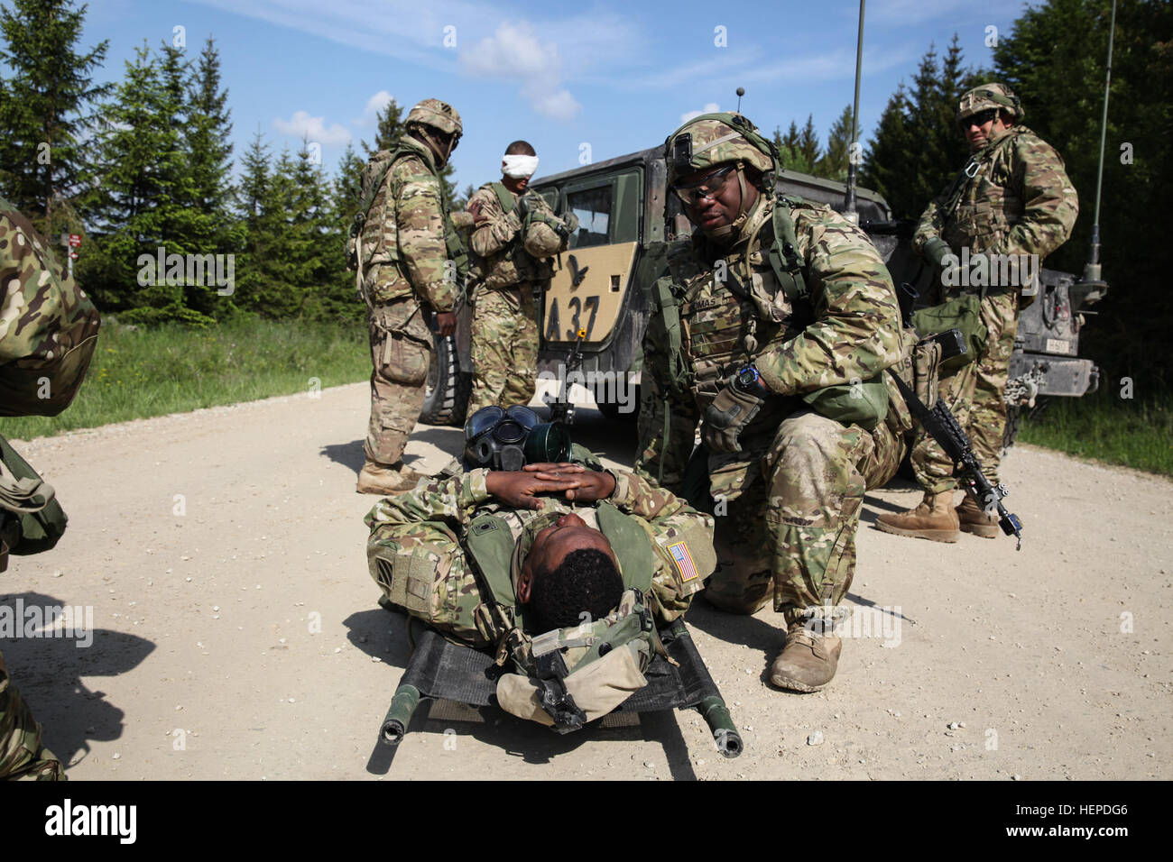 A U.S. Soldier of Alpha Company, 3rd Brigade Support Battalion, 1st ...