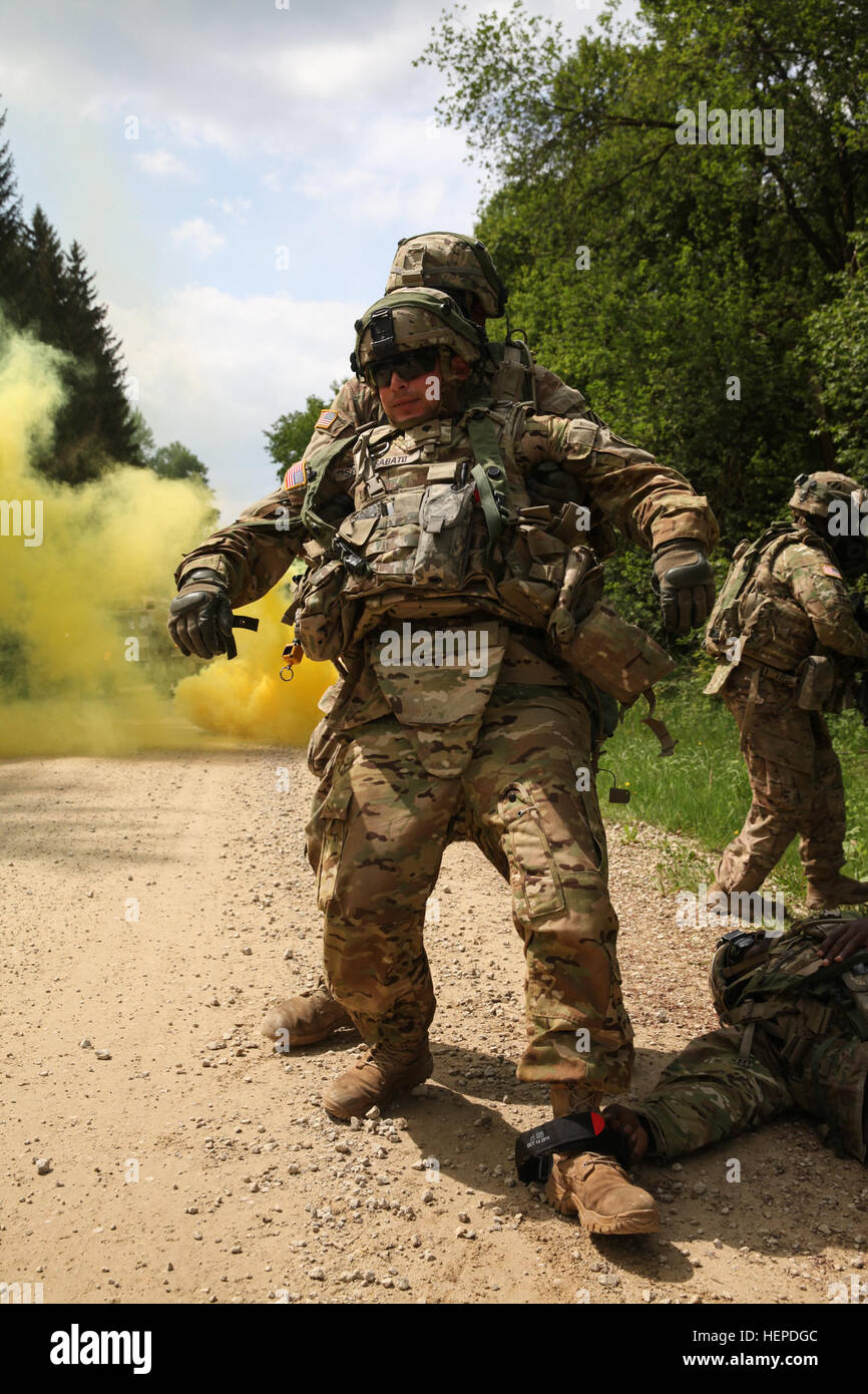 A U.S. Soldier of Alpha Company, 3rd Brigade Support Battalion, 1st ...