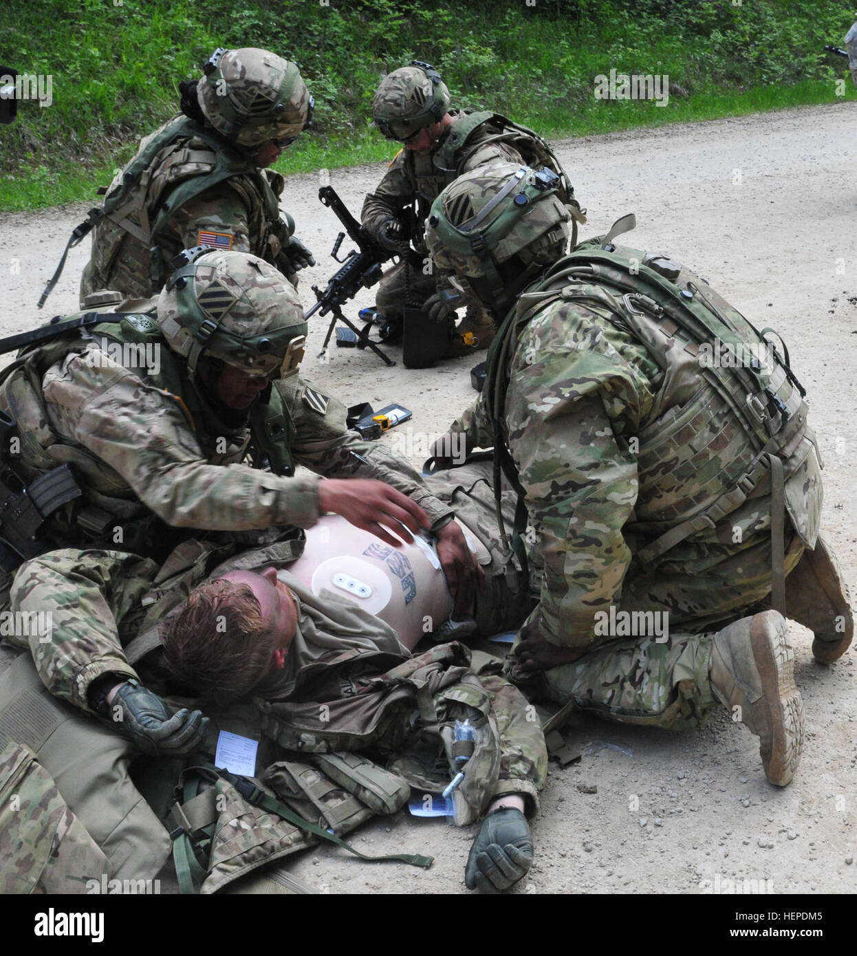 Medics from the 3rd Brigade Support Battalion, 1st Brigade, 3rd ...