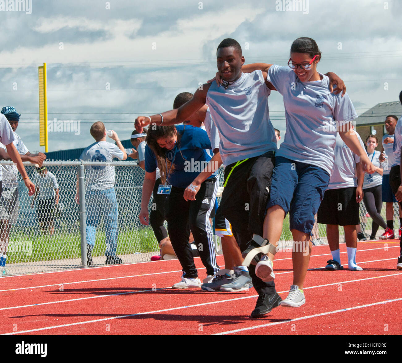 Teams of Junior Reserve Officer Training Corps cadets from Shoemaker ...