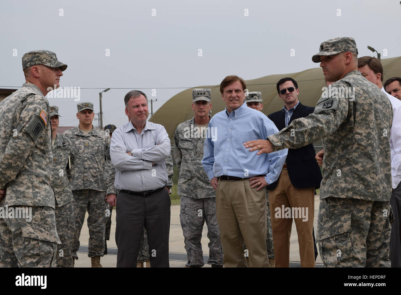 Delta Battery, 6-52 ADA Commander Capt. Benjamin Smith explains Patriot ...
