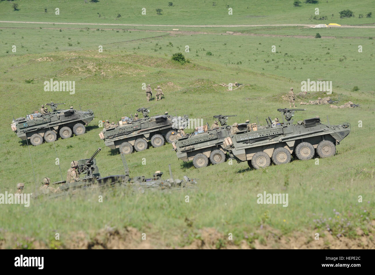 Fox Troop, 2nd Squadron, 2nd Cavalry Regiment positions Stryker Combat ...