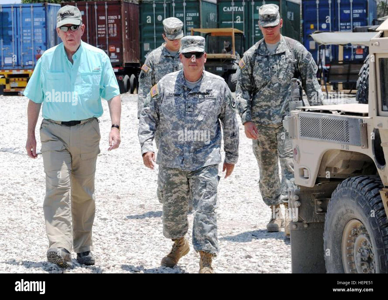 Brig. Gen. Stephen Dabadie and Dennis McCarthy, assistant Secretary of ...